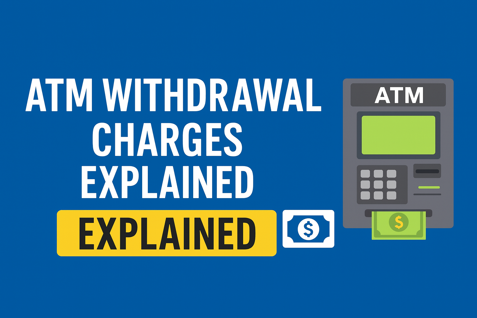 ATM Withdrawal Charges Explained - Wealthyandpoor